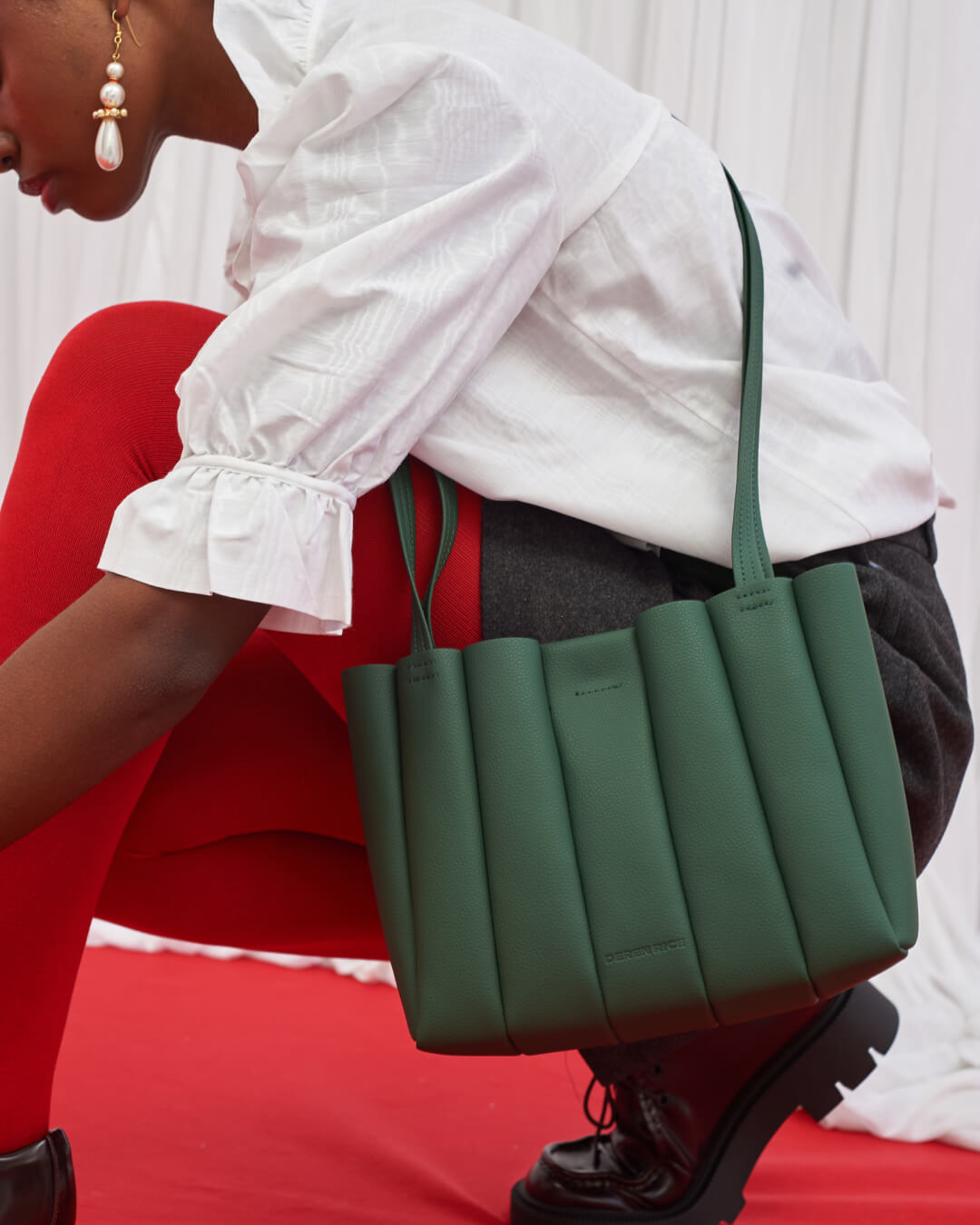 Tote shell bag D5 - Green · DEREN RICE – Deren Rice